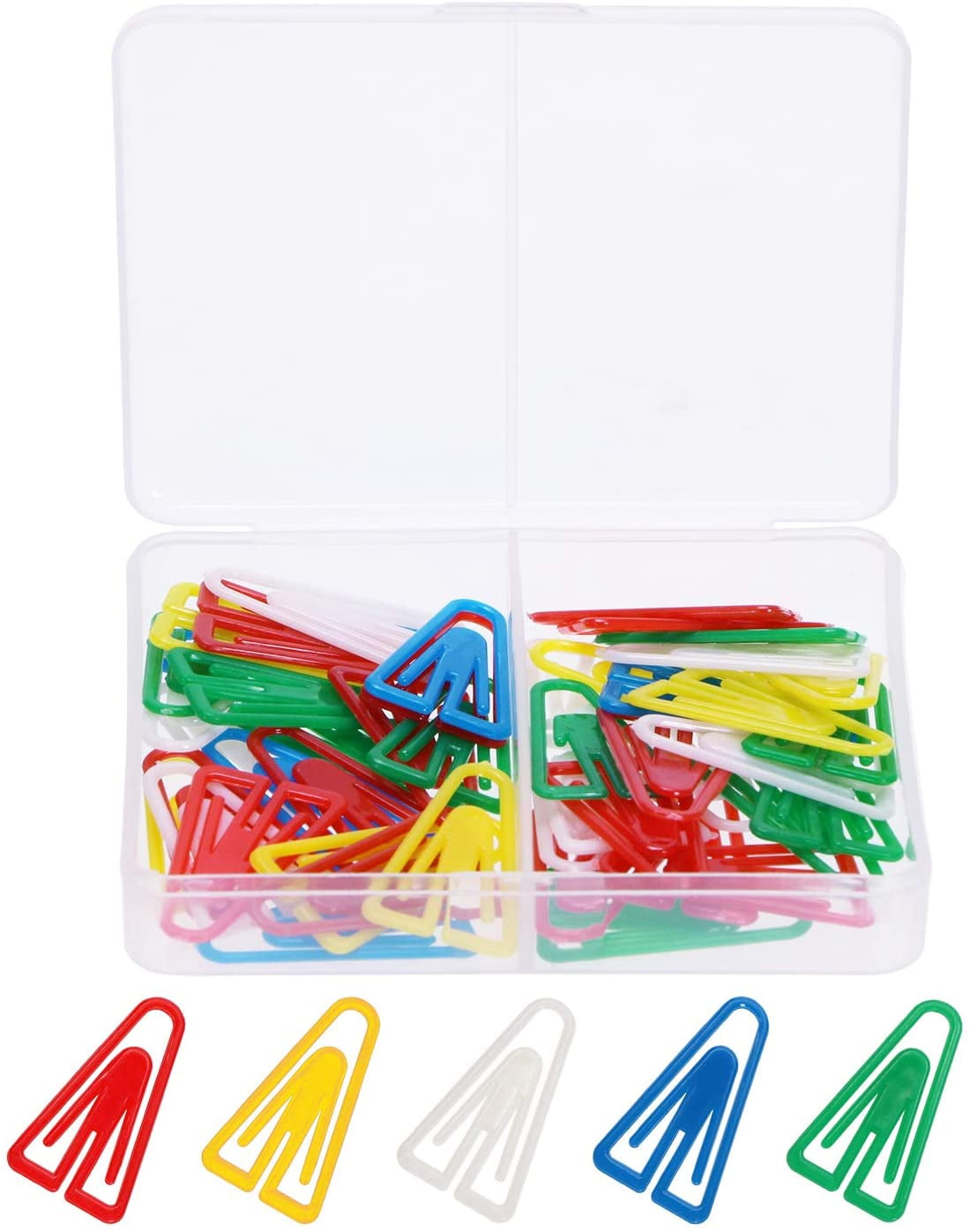 Tupalizy 50 Pack Assorted Colored Small Creative Plastic Triangle Paper ...