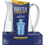 Brita Monterey Longlast Filter Water Filter Pitcher, 10 Cup - White ...