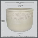 Better Homes & Gardens 13.5in Ellington Clay Bell Pot, White - Walmart.com