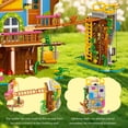 Cozy Tree House Building Set, 823PCS Fairy Tale Treehouse with Slide ...