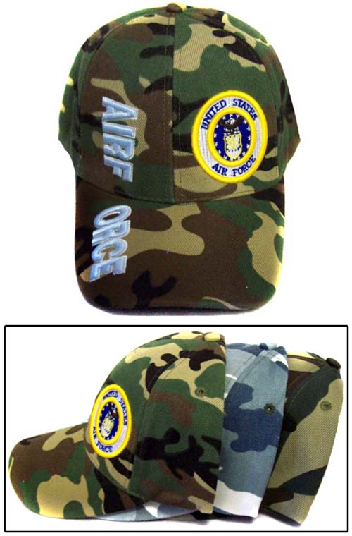 US Air Force Military Embroidered Baseball Caps Camo Color Uni-Sex ...