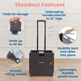 ECR4Kids Universal Rolling Cart with Canvas Organizer Bag, Turquoise ...