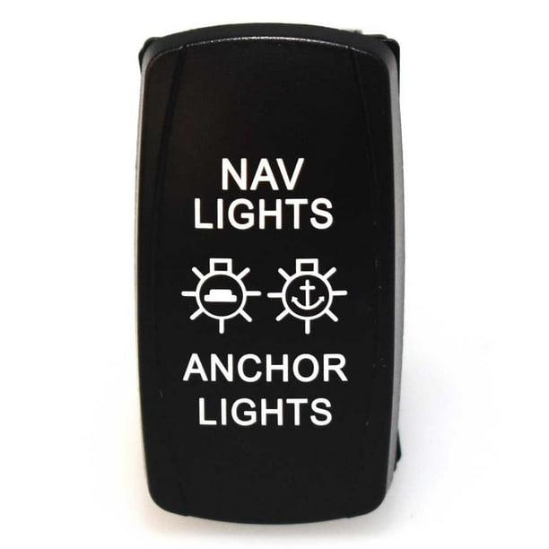 Boat Rocker Switch | Nav/Anc Lights On/Off/On 12VDC / 20A - Walmart.com