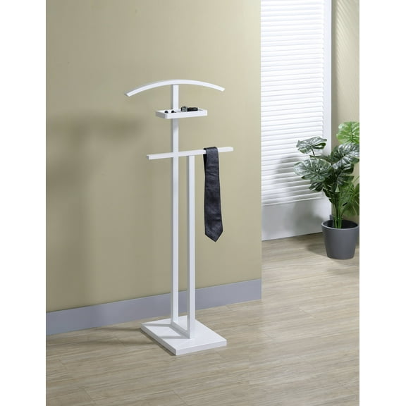 Kings Brand Furniture Modern Curved Suit Rack Valet Stand, Chrome ...