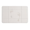 VCNY Home White Carved Grid Diatomite Stone Bath Mat, 16" x 24 ...