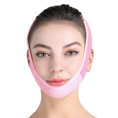 Facial Slimming Double Chin Cheek Band Strap Mask V Face Shaper,63x9cm ...