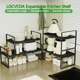Expandable Cabinet Organizer Shelf, Adjustable Height Organizer Riser ...