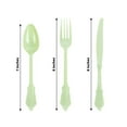 BalsaCircle 72 Sage Green Plastic Cutlery Baroque Style Spoons Forks ...