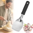 Ice Cream Scoop, Qyaukm Stainless Steel Ice Cream Scoop Flat Saw Mouth ...