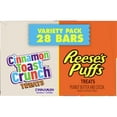 Reese's Puffs Cinnamon Toast Crunch Cereal Treat Bars Variety Pack, 28 ...