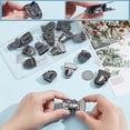 10 Sets Iron Bag Tuck Lock Clasps Handbag Thumb Locks Gunmetal 4.2x3x1 ...