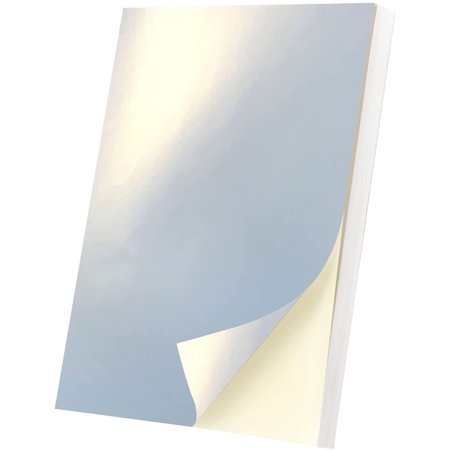 Matte Silver Paper Stickers Blank Sticker Label Sheets 8.5" x 11" 24 ...