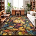 Area Rug 4x6ft, Watercolor Pastoral Cat Washable Rugs for Living Room ...