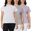 Real Essentials 4 Pack: Women's Classic-Fit Cotton Short-Sleeve Scoop Crew Neck T-Shirt ...