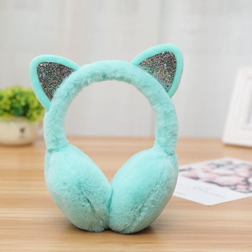 1pc Cat Earmuffs Fur Warm Women Ear Protect Cute Soft Fluffy Novelty ...