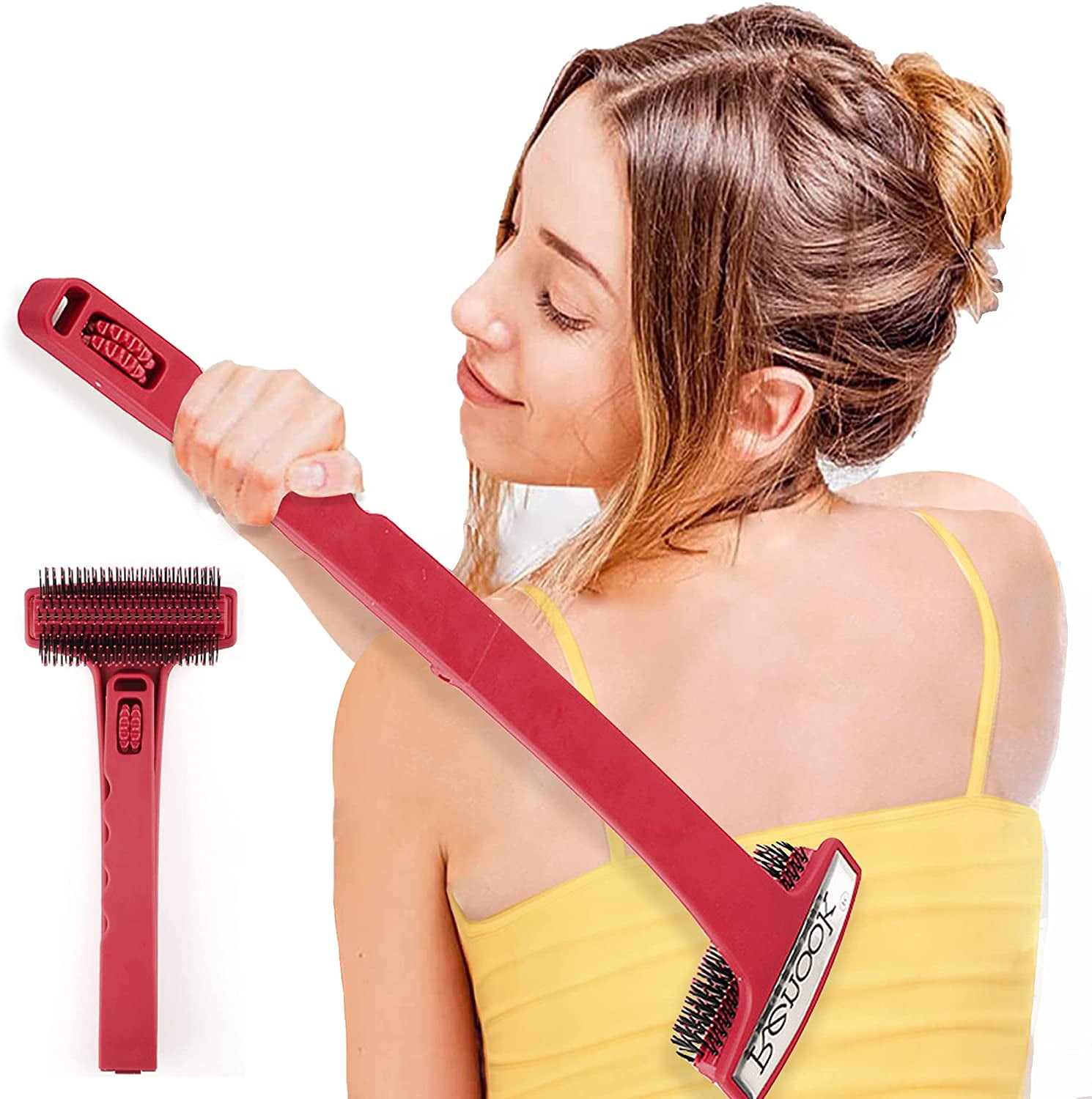 Folding Back Scratcher, RENOOK Oversized Bristled Scratching Wide Back ...