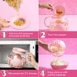 Paris Hilton Glass Popcorn Maker, Healthy Snack, Dishwasher Safe, 3.3 ...