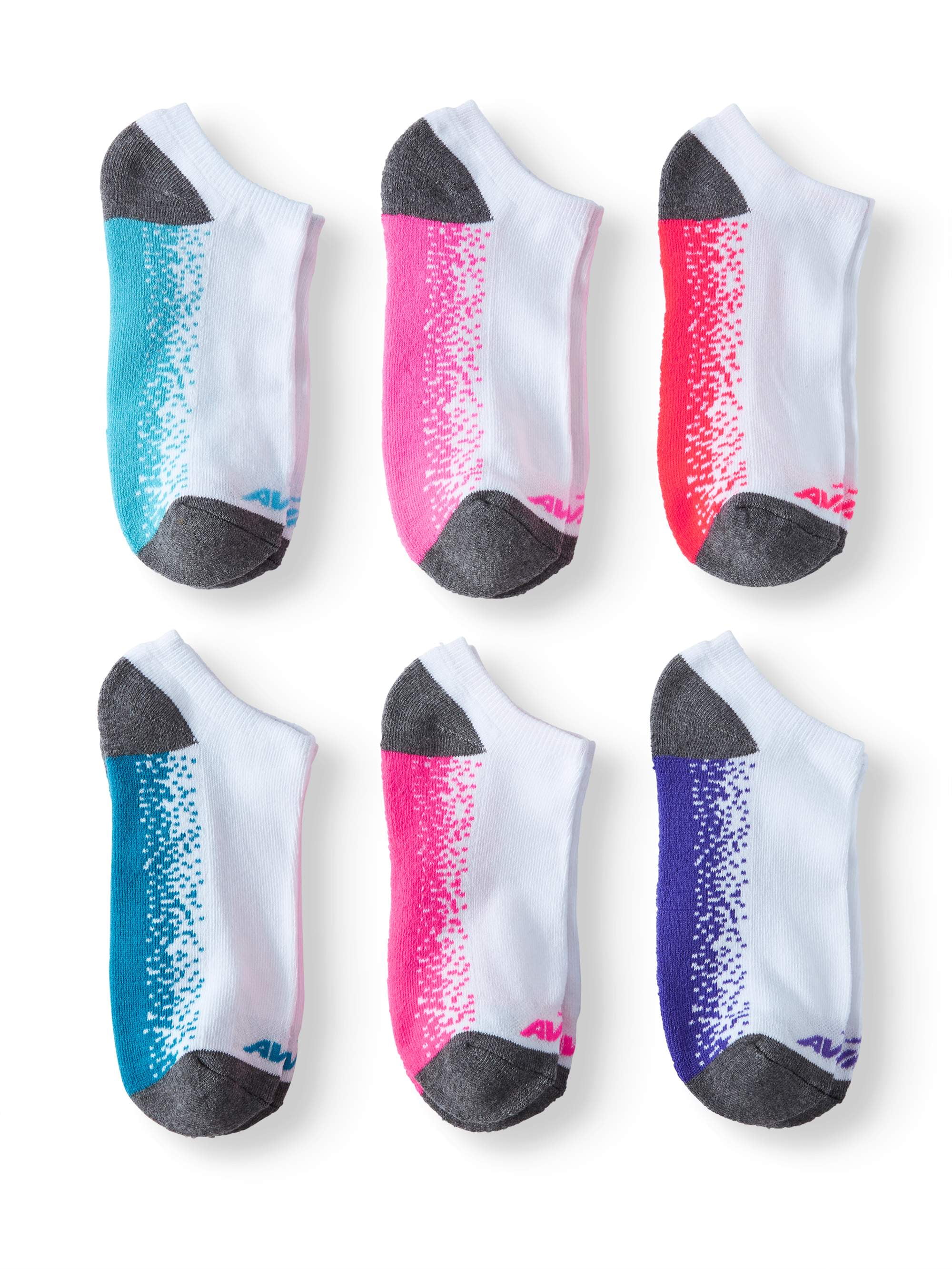 Avia - Ladies Cushioned Performance No Show Socks, 6 Pack - Walmart.com ...
