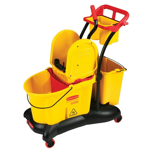 Rubbermaid Commercial WaveBrake Mopping Trolley Down-Press Bucket ...
