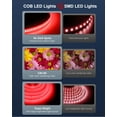 ALITOVE 16.4ft Red COB LED Strip Lights 12V 1600LEDs Dimmable LED ...