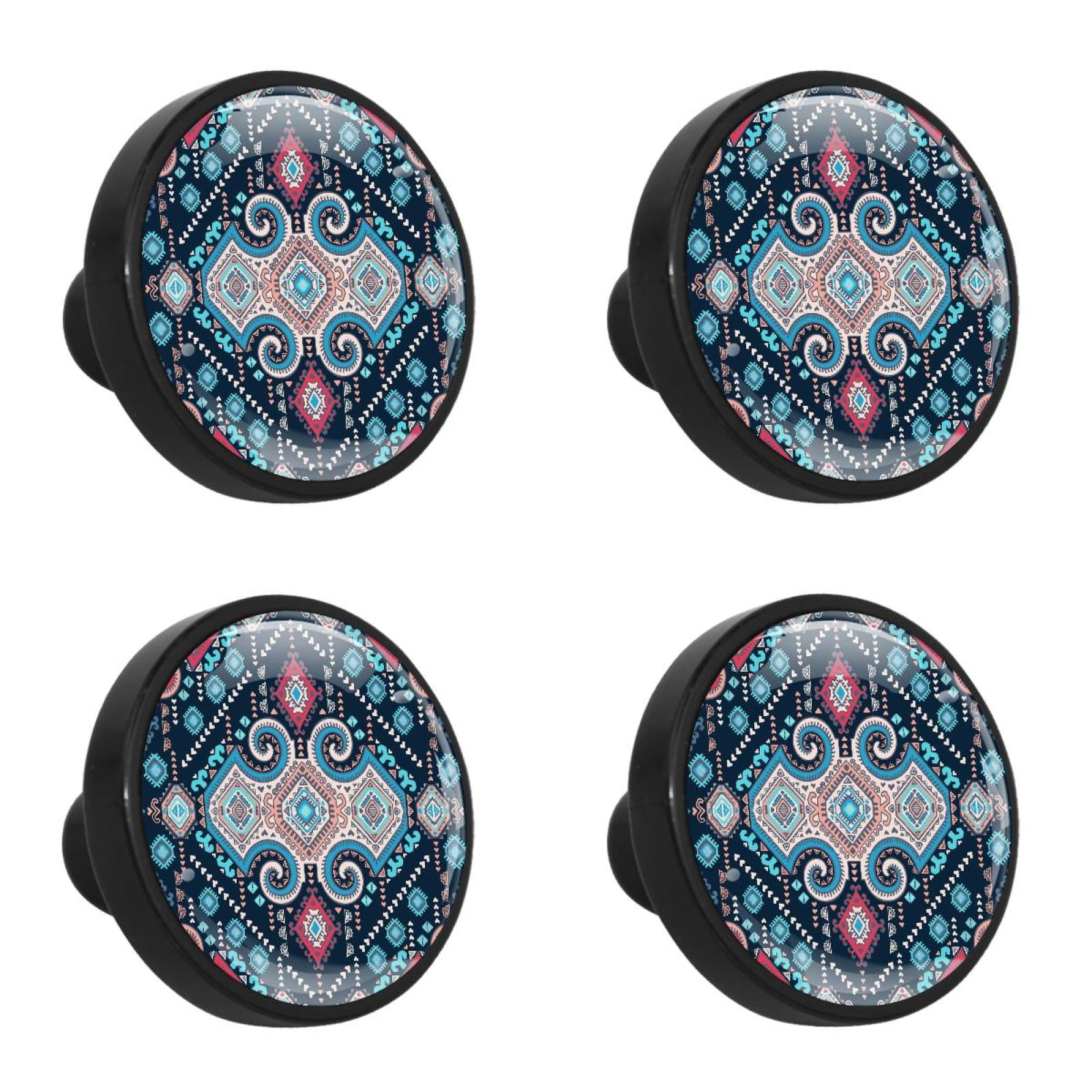 4 Pcs Mexican Vintage Ethnic Knobs for Kitchen Cabinet Cupboard Dresser ...