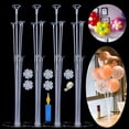4 Sets of BIG Balloon Table Stand Kit with Pump, Reusable Clear ...