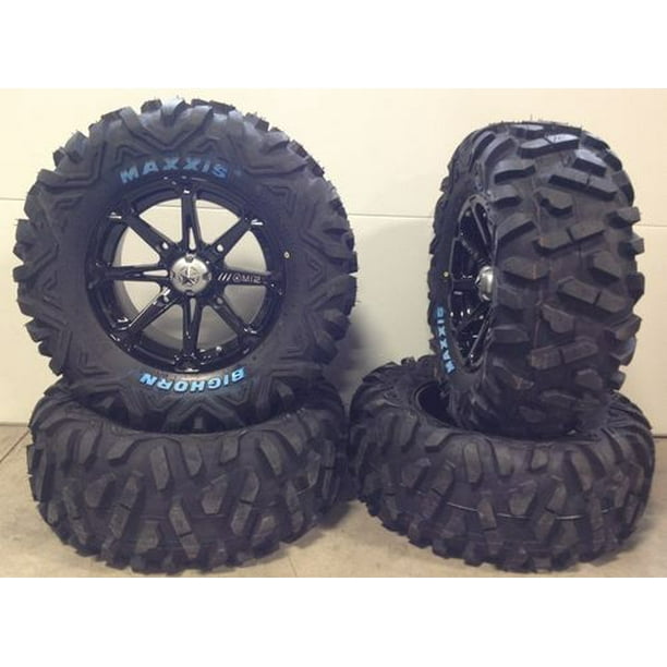 MSA Black Diesel 14" ATV Wheels 28" BigHorn Tires Honda Rincon Yamaha ...
