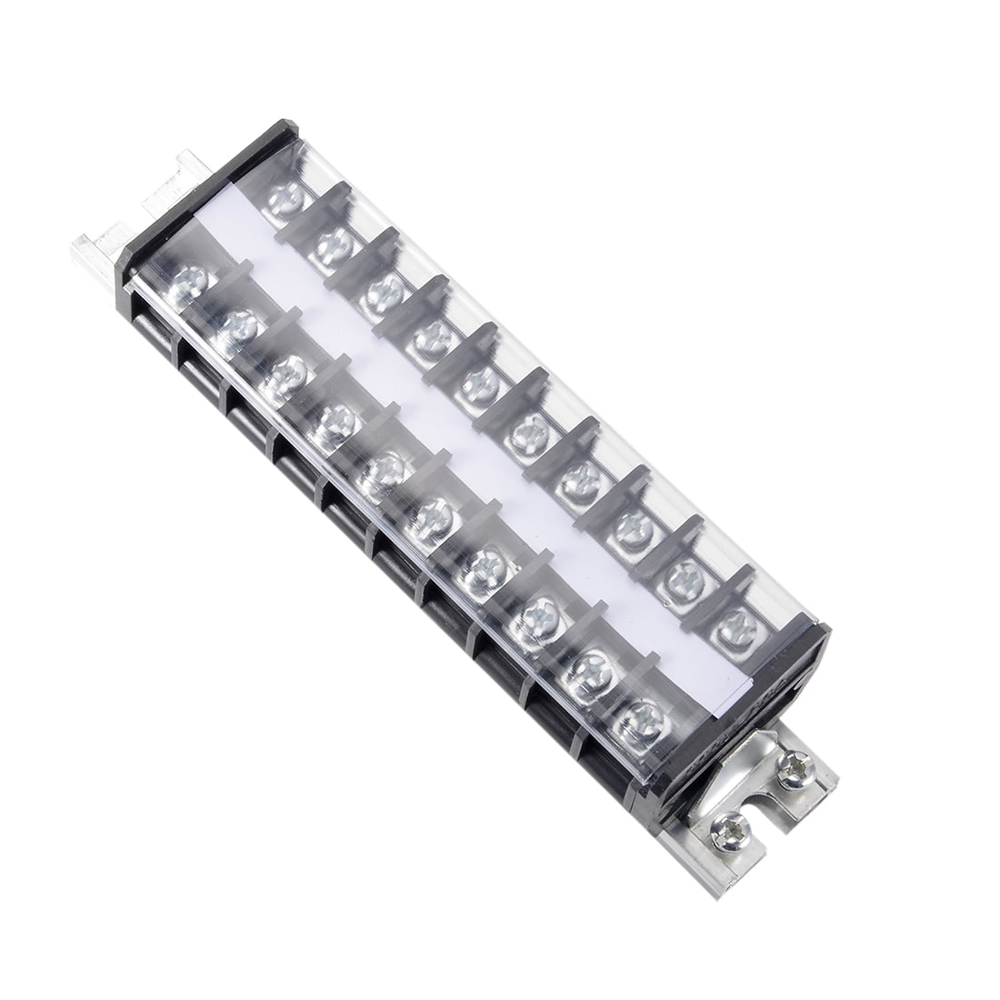 Barrier Terminal Strip Block 660V 20A Dual Row 10P DIN Rail Base Screw ...