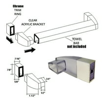 Gordon Glass® 34" Long Chrome Framed Sliding Shower Door Towel Bar with ...