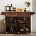 ZIVACATE 54“ Large Kitchen Island with Storage, Kitchen Cart on Wheels ...