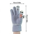 HBBKVI Gloves Women's Winter New Open Finger Thickened Warm Padded Cute ...