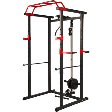 1400LBS Capacity Power Cage Rack, Professional Home Gym Equipment with ...