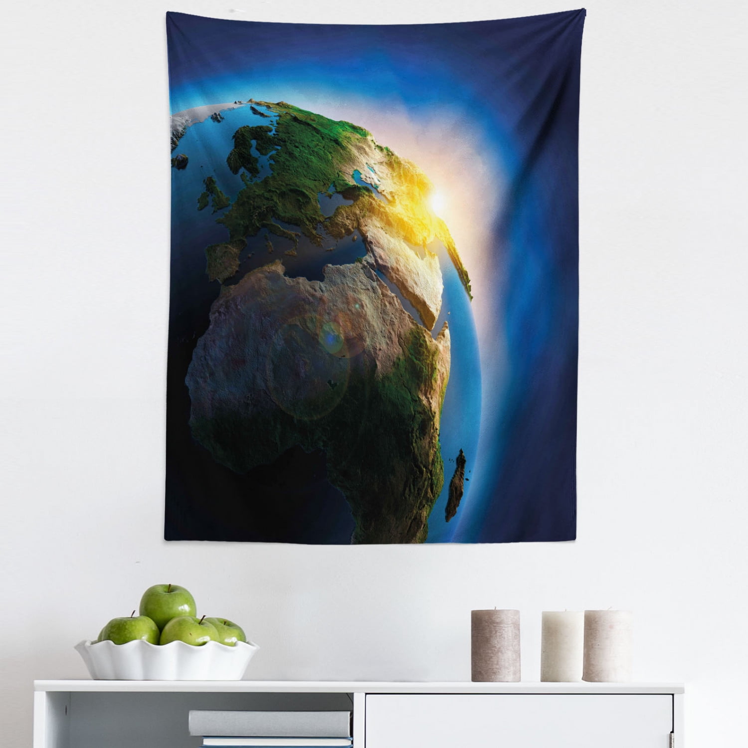 Earth Tapestry, Early Morning Rising Sun Scenery in Outer Space Day's ...