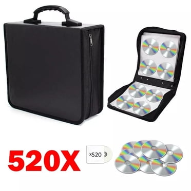 WSYW 80 Disc CD DVD Case Storage Bag Portable PU Leather Organizer ...