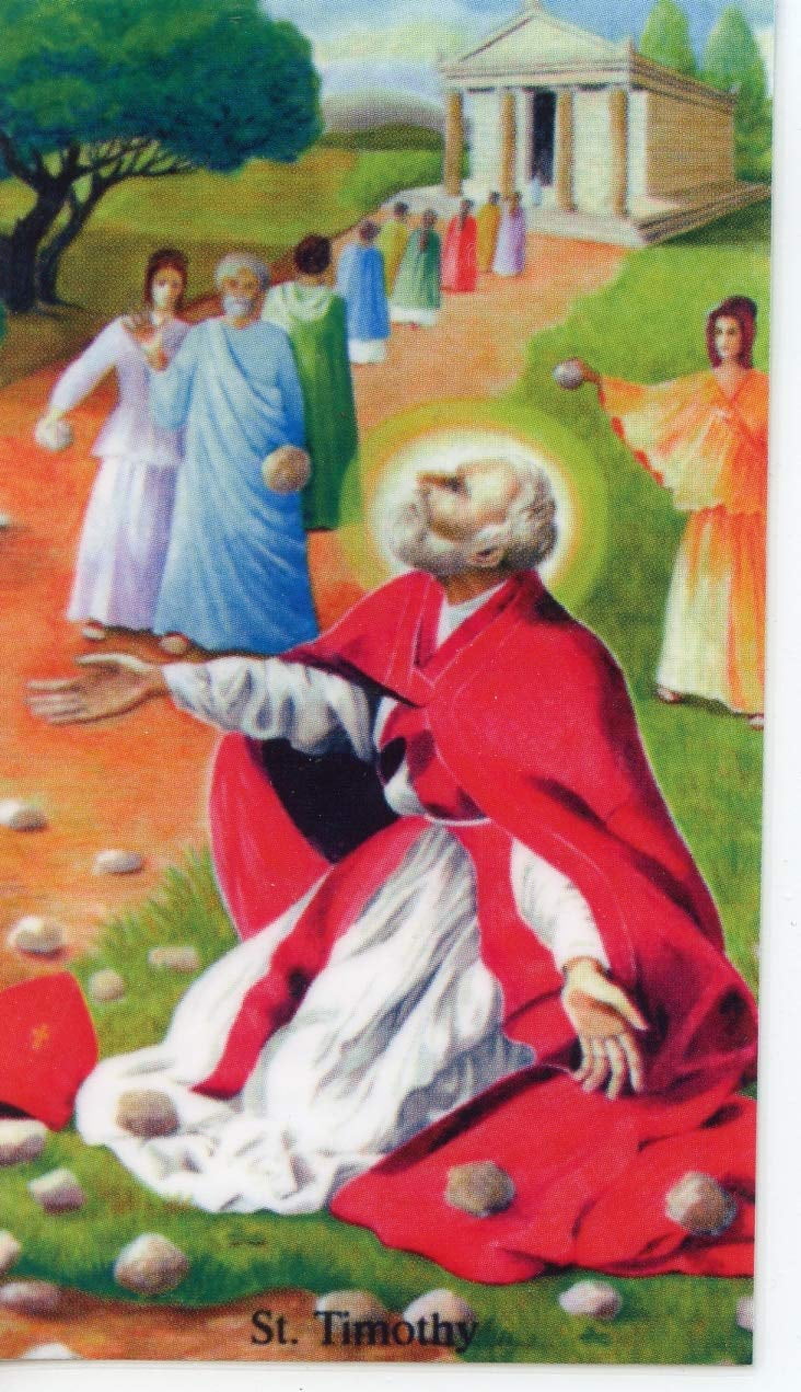 St. Timothy - Prayer - Relic Laminated holy card - Blessed by Pope ...