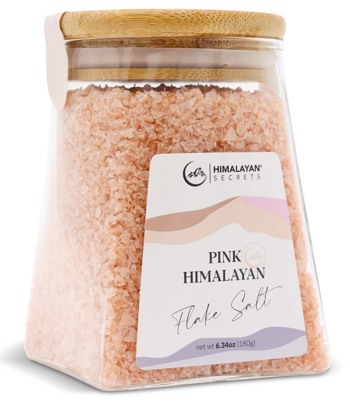Pink Himalayan Flake Salt - 180g Triangle Glass Jar - Walmart.com