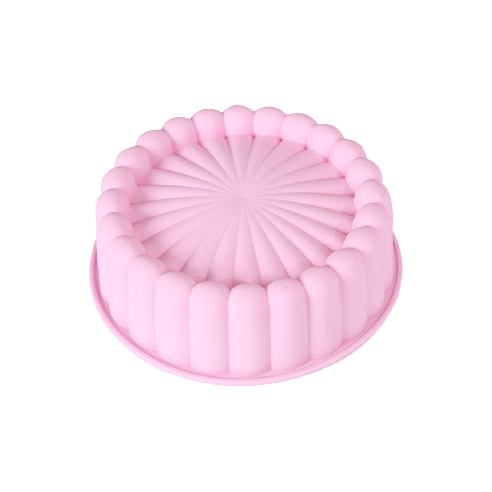 Herunwer Decorative Fluted Silicone Cake Pan, Non-Stick Baking Mold for ...