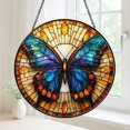 Cold Season Night Landscape Stained Glass Style Decorative Window Panel ...