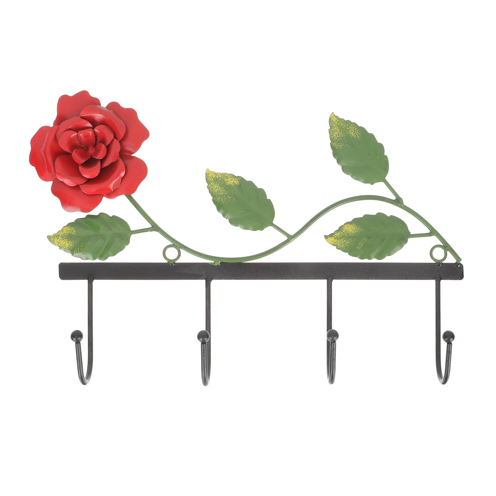 NUOLUX Multipurpose Wall Iron Mounted Hooks Rack Hat Hook Rose Holder ...