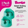 Bumbo Infant Soft Foam Floor Seat, Aqua 2 Pack with Adjustable 3 Point ...