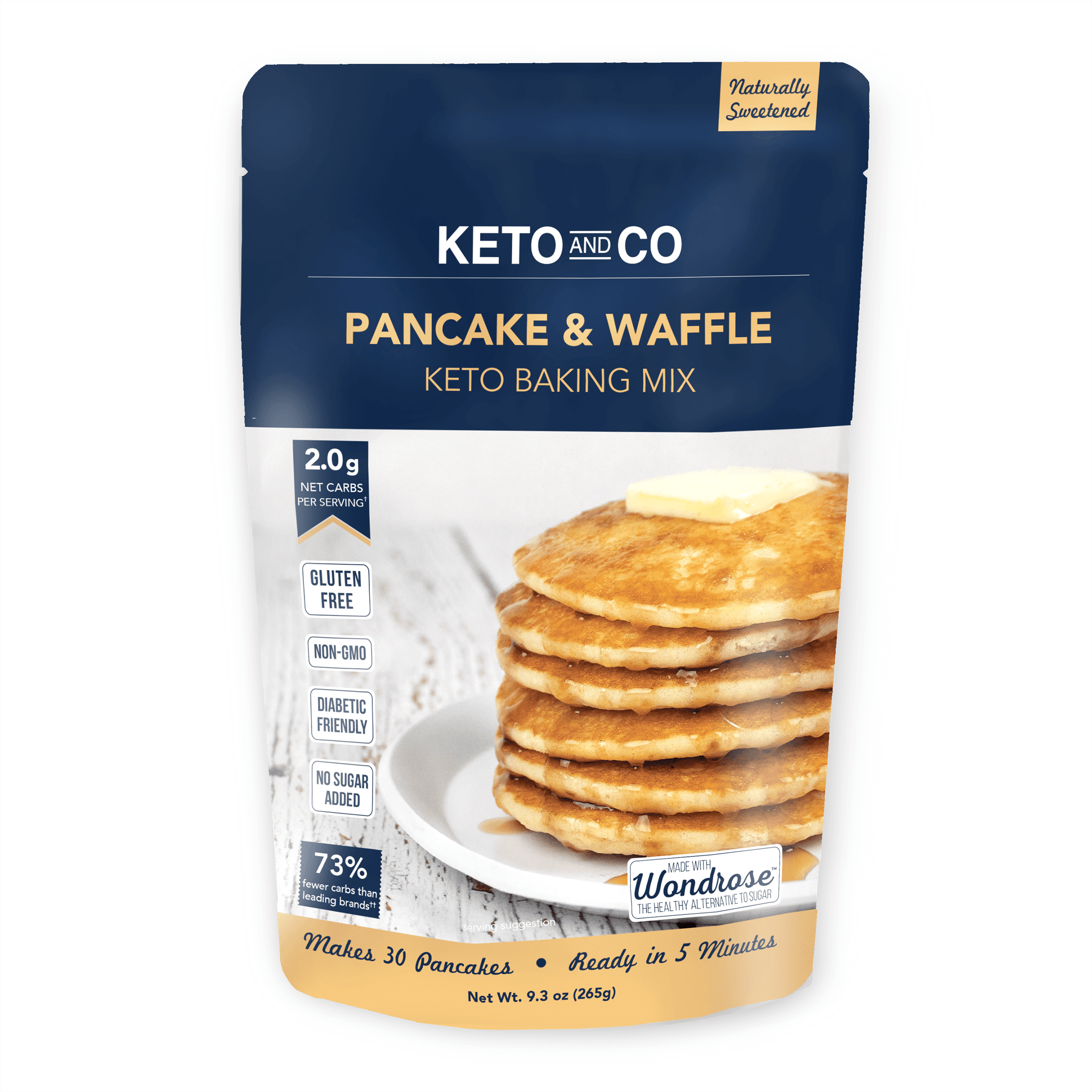 Keto And Co Pancake And Waffle Keto Baking Mix Gluten Free One Bag