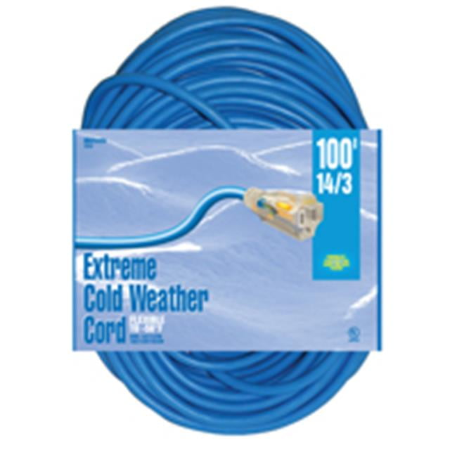 Coleman Cable 2629 Coldflex Extension Cord 13A x 100 Ft. Blue | Walmart ...