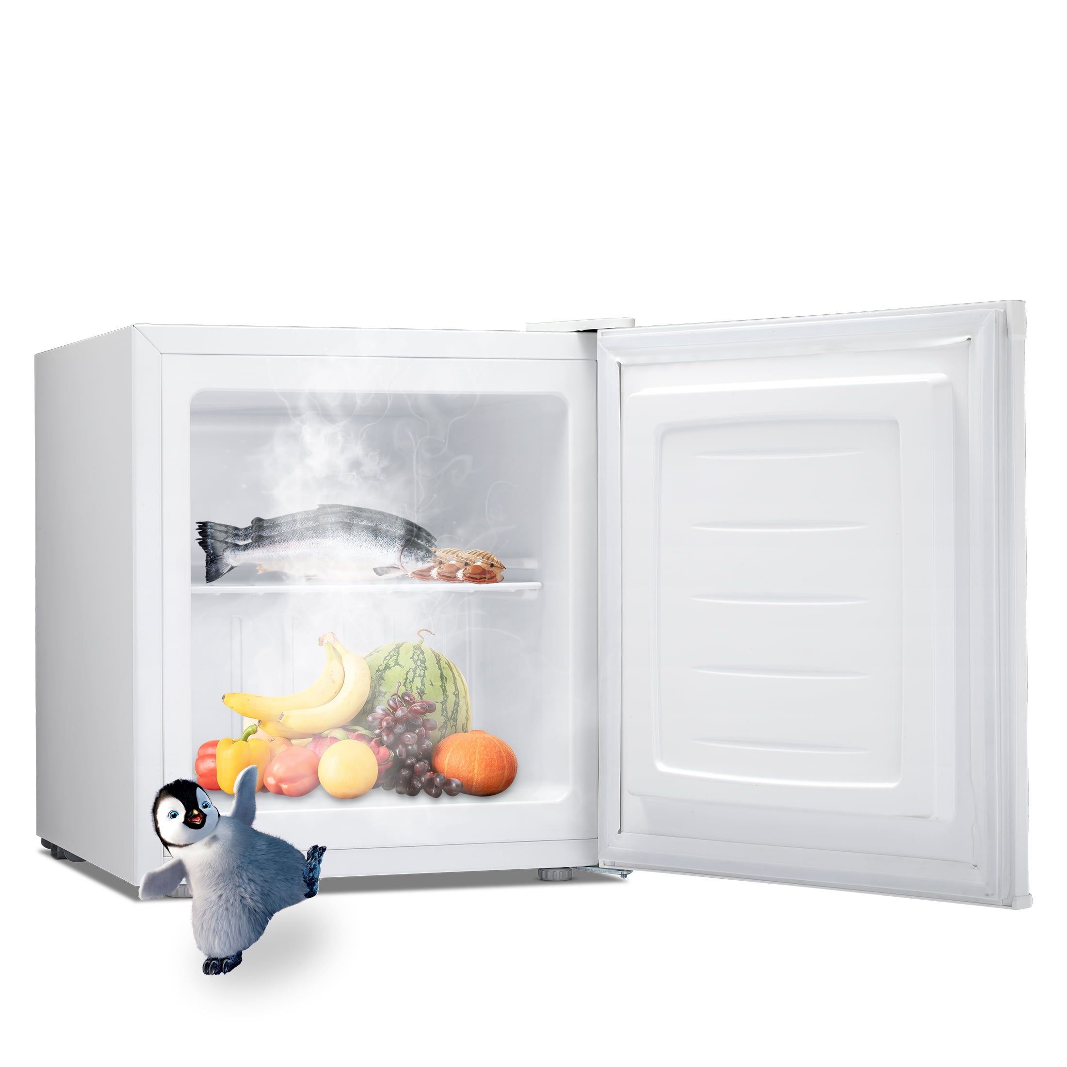 Auseo Mini Freezer Countertop, Energy Saving 1.1 Cu.ft, Single Door ...
