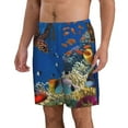 Adobk Colorful Coral Reef Print Men's Swim Trunks Hawaiian Bathing Suit ...