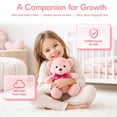 20cm Classic Ribbon Teddy Bear Plush Toy, Soft Stuffed Animal in Pink ...