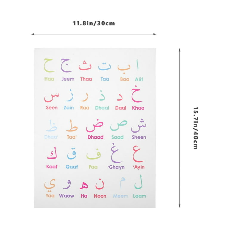 Arabic Alphabet Chart With English