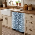 Art Denim Blue Cabinet Curtain, Vintage White Polka Dots Blue Ombre ...