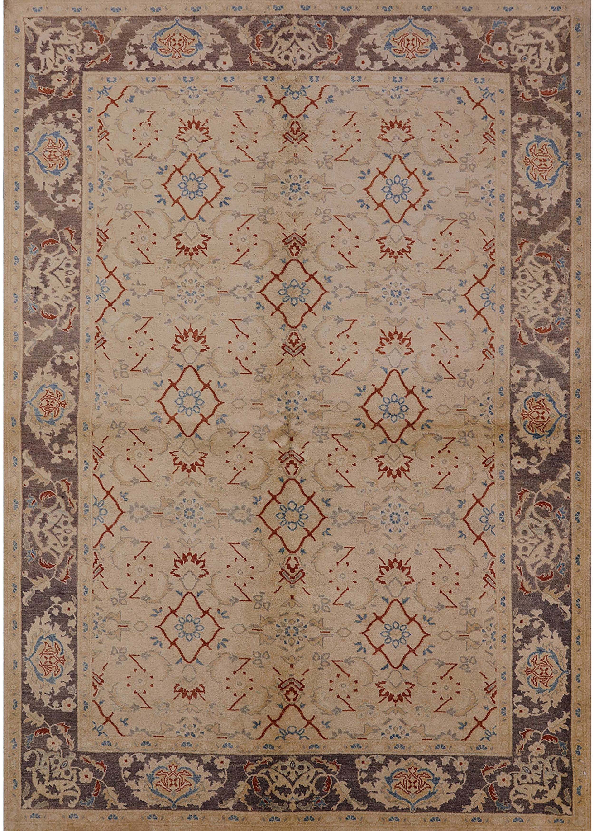 Ahgly Company Indoor Rectangle Mid-Century Modern Sienna Brown Oriental ...