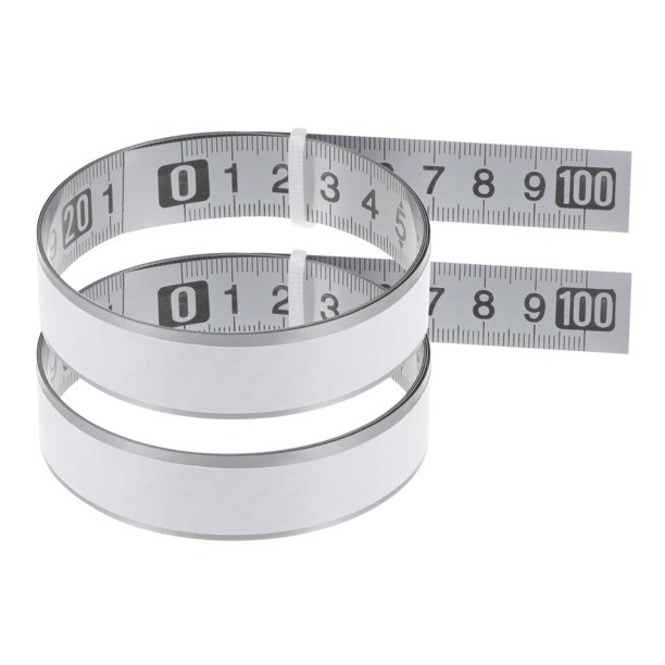 2 Packs Adhesive Tape Measure 100cm Left to Right Read Sticky Steel ...