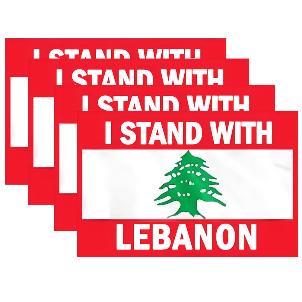 Wartleves Pegatinas de la bandera del Líbano de Crazyview, calcomanías ...